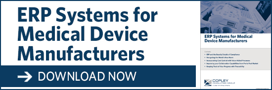 ERP Systems for Med Device Mfg | Copley Consulting Group
